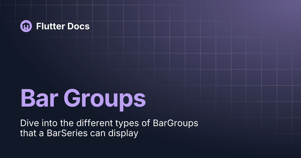 Bar Groups | Flutter Docs